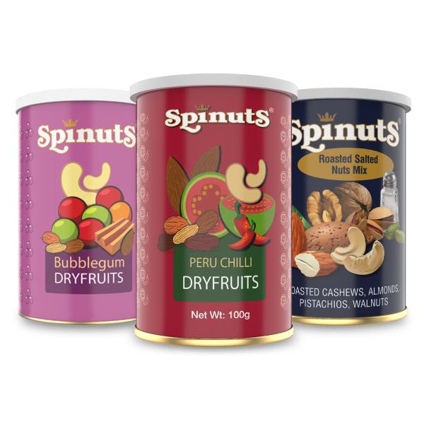 Bubblegum Dryfruits - Peru chilli Dryfruits - Roasted Salted Nuts mix ...