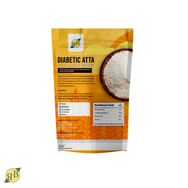 B&B Organics Diabetic Atta (250 g) - JioMart