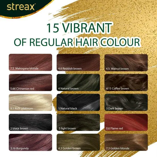 Streax Golden Brown Hair Color For Men And Women, 60 Ml (Pack Of 4 ...
