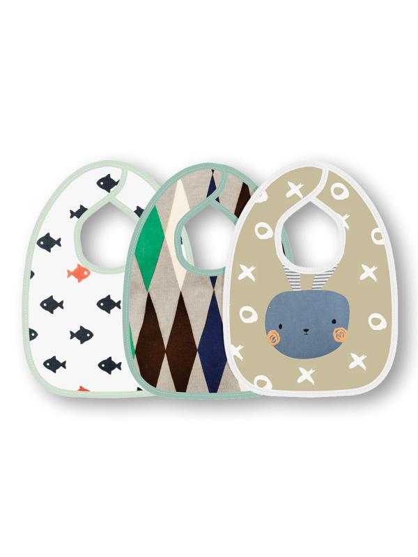 Mom's Home New Born Baby Unisex Designer Printed Bibs, 0-9 Months ...