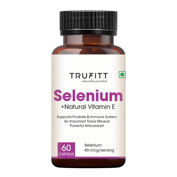Simply Earth - By Trufitt Selenium Capsules 40mcg + Vitamin E 10mg ...