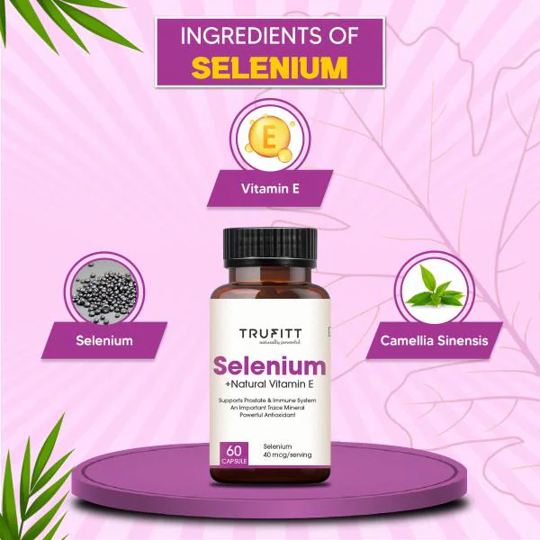 Simply Earth - By Trufitt Selenium Capsules 40mcg + Vitamin E 10mg ...