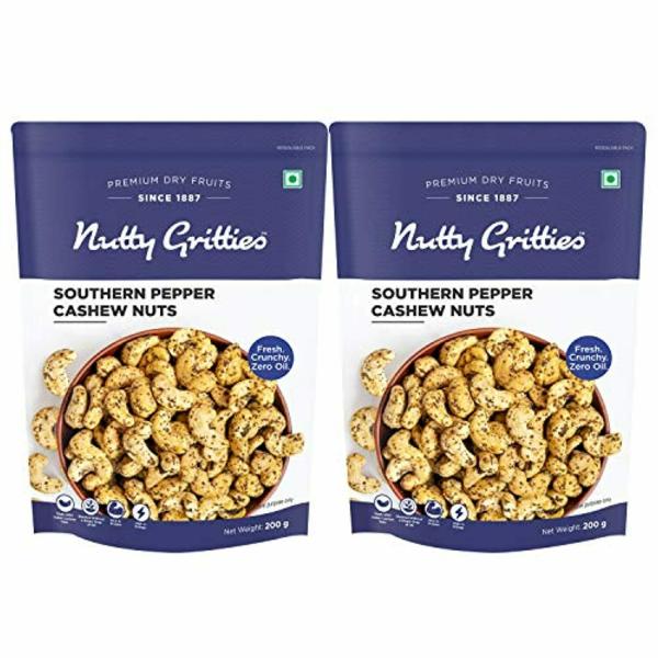 Nutty Gritties Southern Pepper Cashew 400g (2 Pack Of 200g each) - JioMart