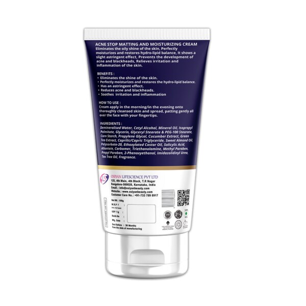 Oceanic Gold Acne Stop Matting And Moisturizing Face Cream - JioMart