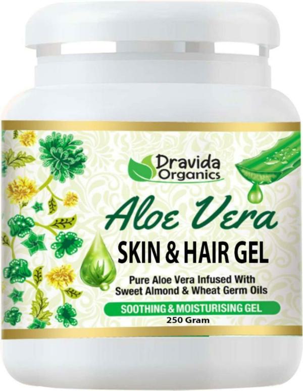 Dravida Organics Anti-Aging Aloe Vera Gel All Skin Type 100 Percent ...