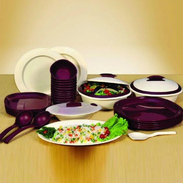 Signoraware Dinner Set With Double Wall Casserole 36pcs (Square ...