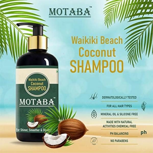 MOTABA Waikiki Beach Coconut Shampoo (Pack Of 3)-Smooth,Shining with PH ...