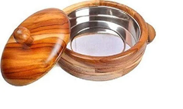 Kunya Wooden Chappati Box, Roti Box, Paratha, Puri Box Wooden Casserole ...