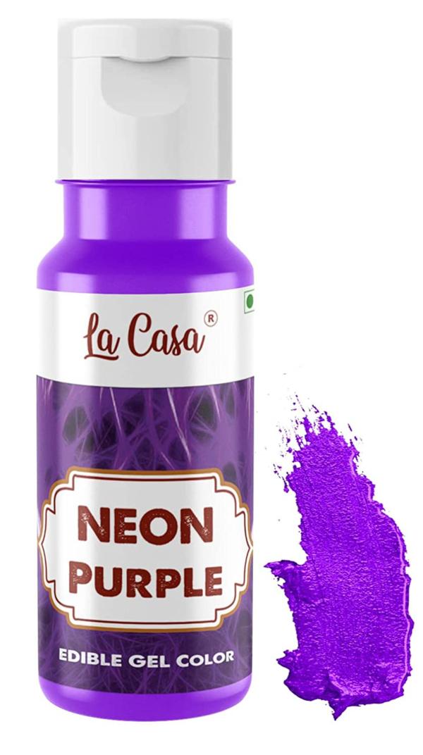 La Casa Edible Neon Gel Color - Purple 40 Ml - JioMart