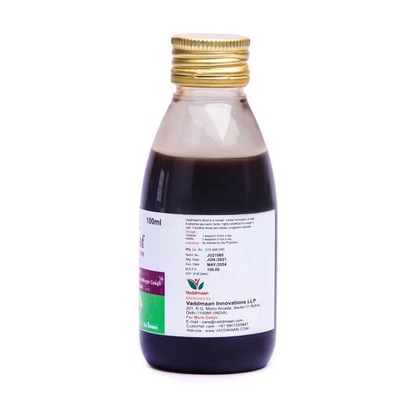 Vaddmaan Zecof 100 Ml Pack Of 4 Pure Herbal And Natural Ayurvedic Syrup ...