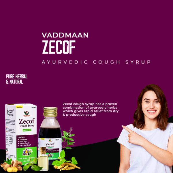 Vaddmaan Zecof 100 Ml Pack Of 4 Pure Herbal And Natural Ayurvedic Syrup ...