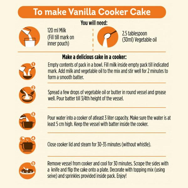 Pillsbury Vanilla Cooker Cake Mix (Pack of 4 - 150gm Each) - JioMart