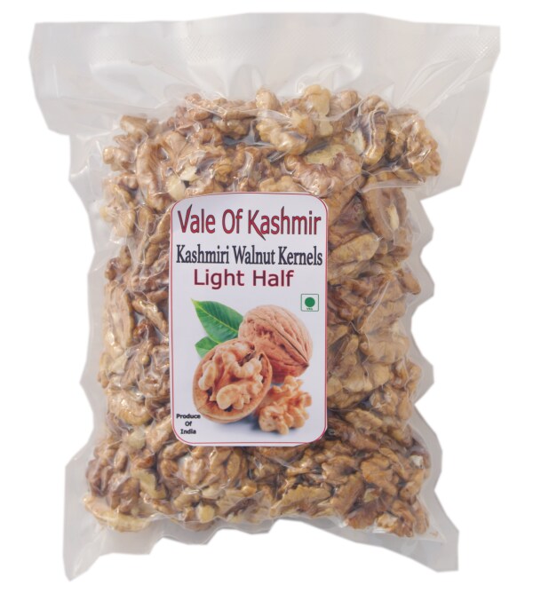 Vale Of Kashmir Walnut Kernels Light half 1 kg, Walnuts Without Shell, Kashmiri Akhrot Giri ...