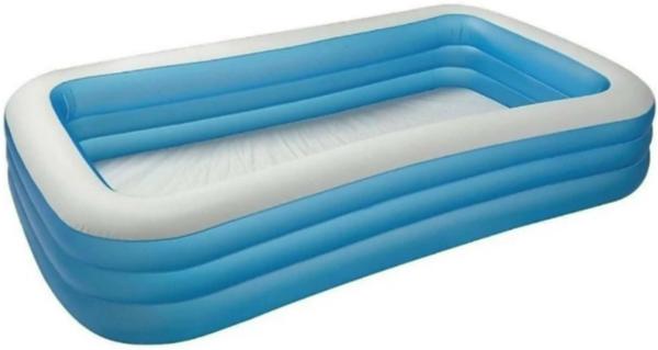 Sanjary Blue Plastic Rectangular Swim Center Swimming Pool Inflatable ...