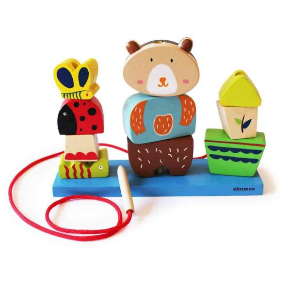 Shumee Multicolor Wooden 2-In-1 Jungle Lacing And Pegging Toy (2 Yrs ...