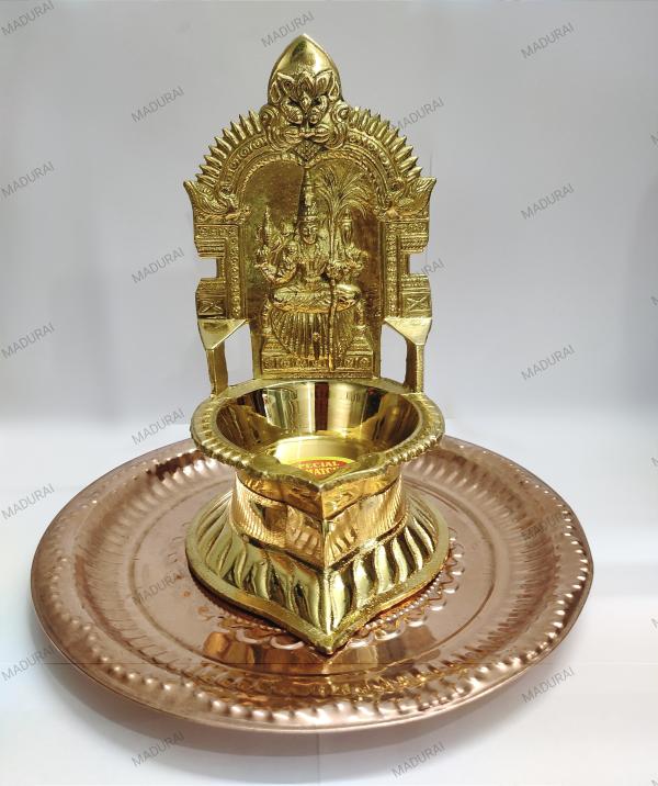 NAAYAGI - Kanchipuram KAMAKSHI VILAKKU / Diya - Pure Brass Made - 7 ...