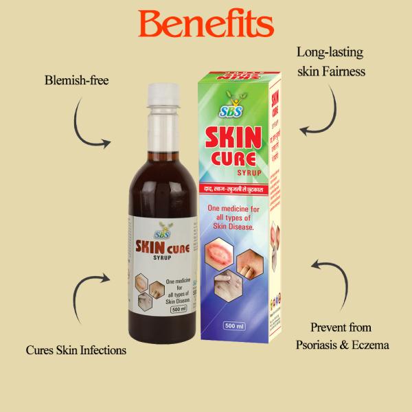 SBS Skin Cure Syrup - Pimple & Acne free Skin, Anti-Allergic, Anti ...