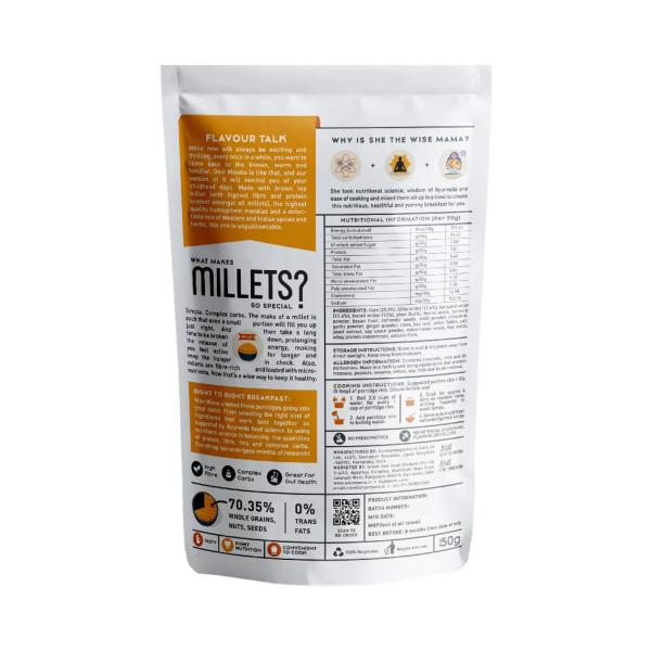 Wise Mama Desi Masala Millets, Breakfast Cereals, High Fibre, High ...