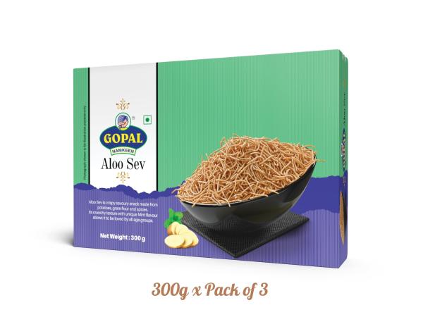 Gopal Namkeen Aloo Sev 900g ( 300g x Pack of 3) - JioMart