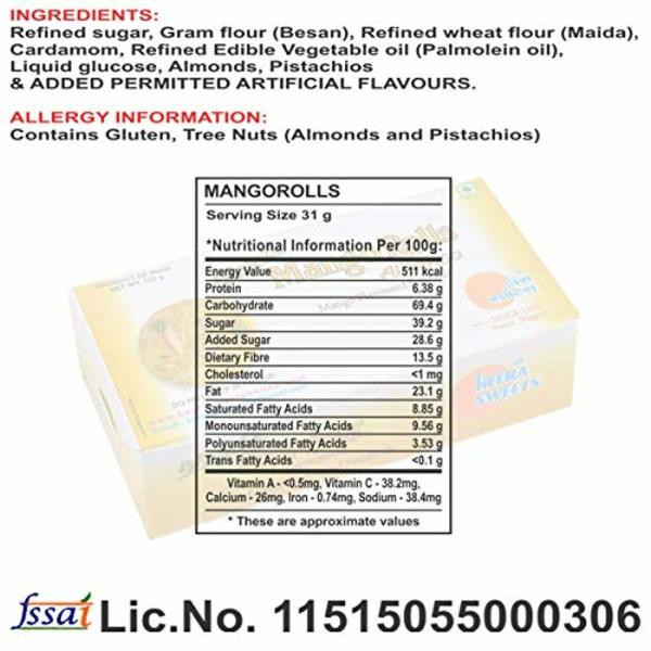 Bhagats Heera Sweets Son Roll with Orange Flavour Vegetarian 250 g ...