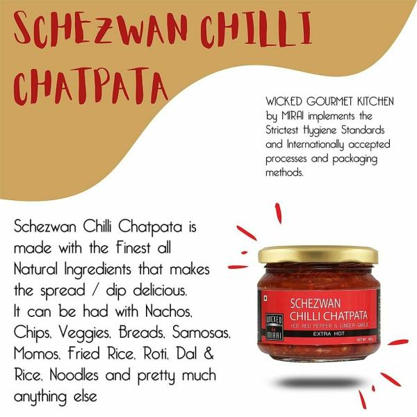 WICKED GOURMET KITCHEN by MIRAI Schezwan Chilli Chatpata Dip / Spread ...