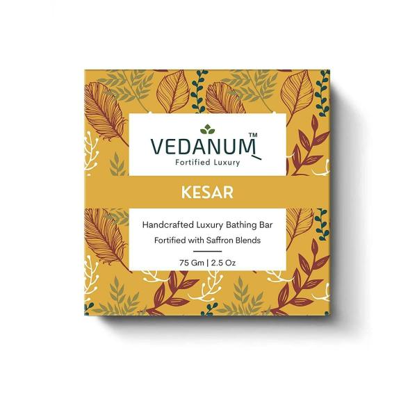 VEDANUM Kesar Kashmiri Saffron Bathing Bar Soap - JioMart