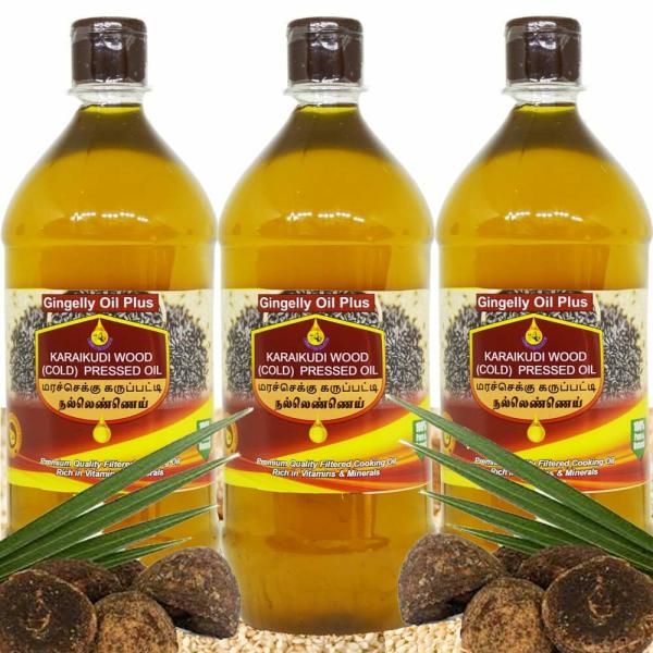 Karaikudi Cold Pressed Gingelly Oil crushed with Palm Jaggery ...