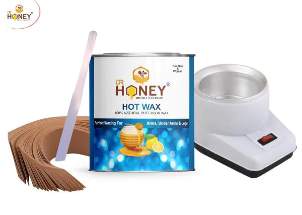 DR HONEY hair removal wax hot wax strip stick knaif and heater good for your skin all skin type ...