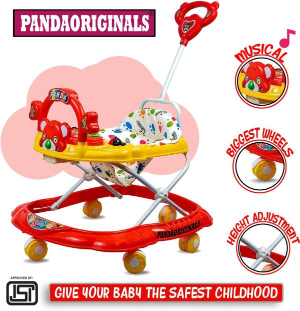 Pandaoriginals Musical Activity Walker (Red) - JioMart
