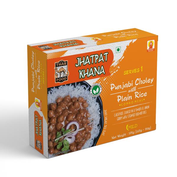 The Thar Food Jhatpat Khana Punjabi Choley with Plain Rice | Ready to ...