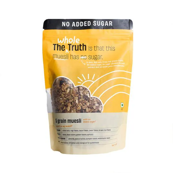 The Whole Truth - Breakfast Muesli - No Added Sugar 5 Grain Muesli ...