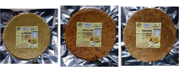 Hetal Khakhra Ajwain, Chilli Flex And Manchurian Khakhra, 200 G Each ...