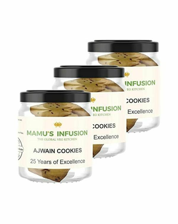 Mamus Infusion Ajwain Cookies Vegeterian 250 g (Pack of 3) - JioMart