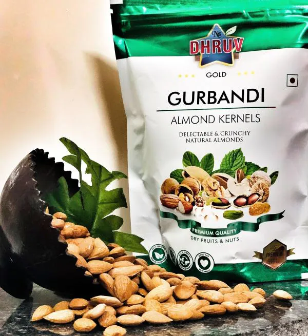 DHRUV Gold 100% Pure Afghan Gurbandi Almond Kernels | Choti Badam Giri ...