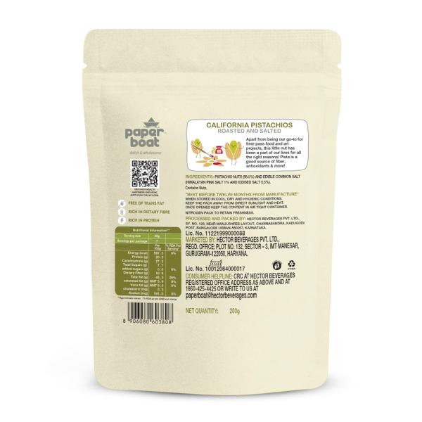 Paper Boat Premium California Pistachio, Salted Pista (200g) - JioMart