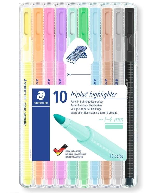 Staedtler Textsurfer Triplus Triangular Pastel Highlighter 1-4mm 362 ...