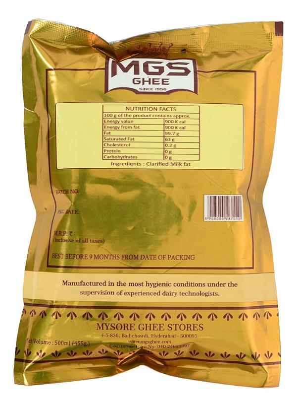 MGS GHEE Buffalo Desi Ghee 1 Litre Clarified Butter Danedar Ghee 100% ...