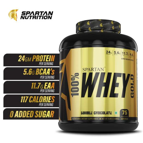 Spartan Nutrition 100% Whey Protein Gold Series Sports Supplements - 5 ...