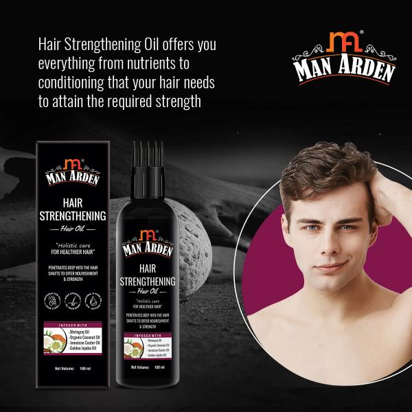 Man Arden Hair Strengthening Hair Oil With Comb Applicator for Men, For ...