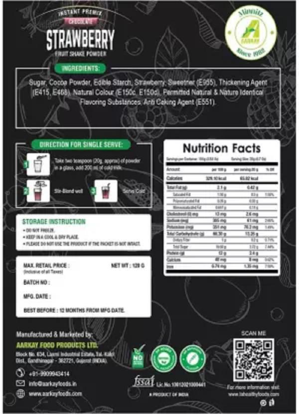 AARKAY Chocolate Strawberry Natural Instant Premix High Protein ...