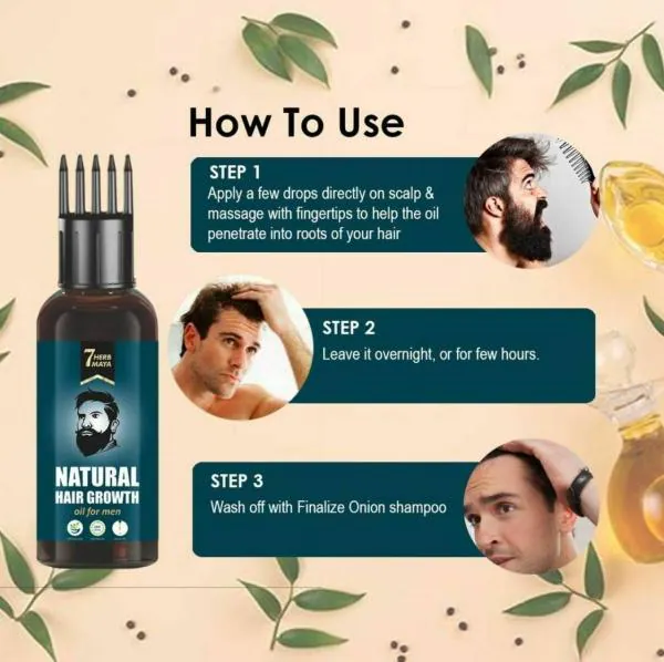 7Herbmaya Natural Hair Serum and Oil Onion for Hair Growth Men (Pack of 3) - JioMart
