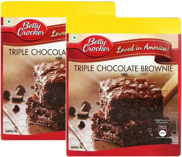 Betty Crocker Triple Chocolate Brownie Mix (Pack of 2- 425 Grams Each ...