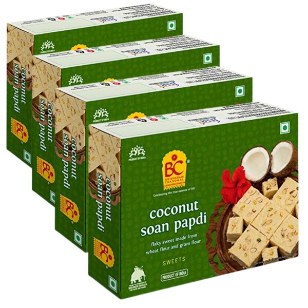 Bhikharam Chandmal - Coconut Soan Papdi - Bikaneri Coconut Pistachios ...