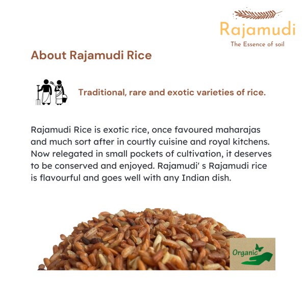 Rajamudi Organics Authentic Rajamudi Rice (Semi-Polished) | Organic ...