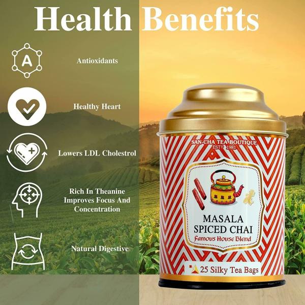 San-Cha Ginger Masala Chai (25 Pyramid Tea Bags) - JioMart