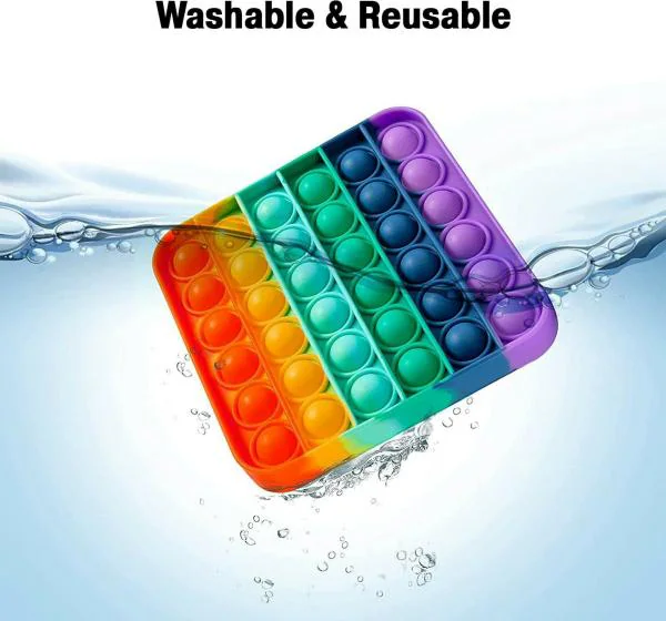 Boniry Multicolor Silicone, Rubber Push Pop Bubble Fidget Sensory Toy ...