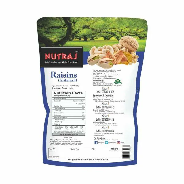 Nutraj Special Round Raisin 1 Kg (500 g X 2) - JioMart