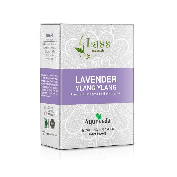 LASS NATURALS Lavender Handmade Bathing Bar 125 g (Pack of 6) - JioMart