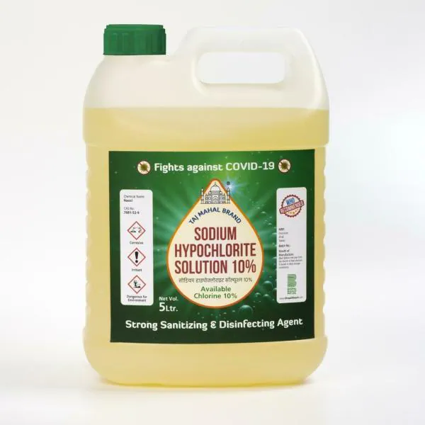5 LITRES TAJ MAHAL BRAND SODIUM HYPOCHLORITE SOLUTION 10% - JioMart