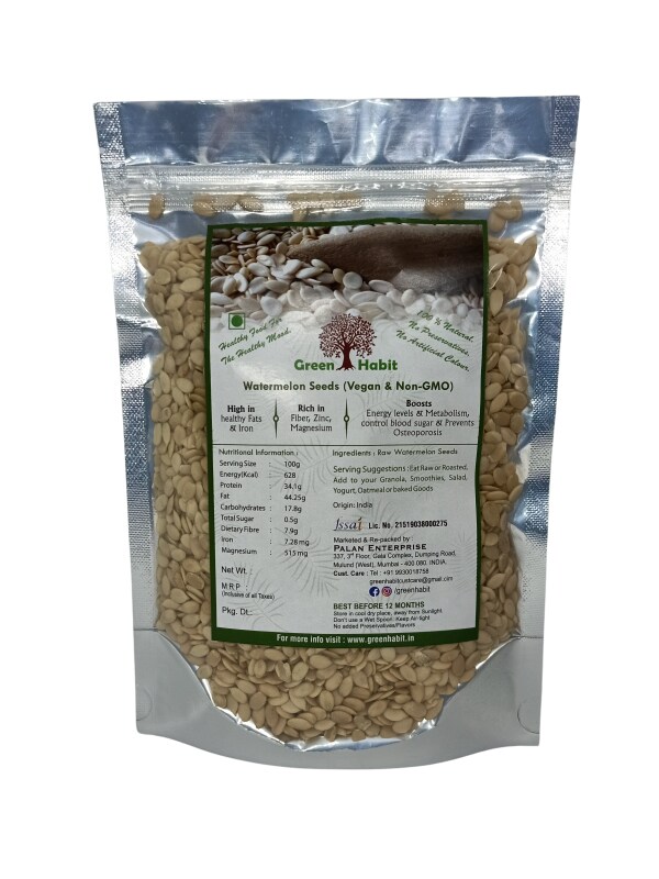 GreenHabit Watermelon Seeds 200 gm pack, Tarbuj Beej, Char Magaz, Magaz ...